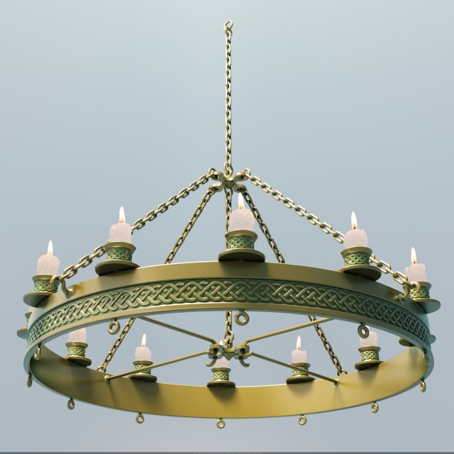 Medieval ceiling lamp 3D Model in Ceiling Lights 3DExport
