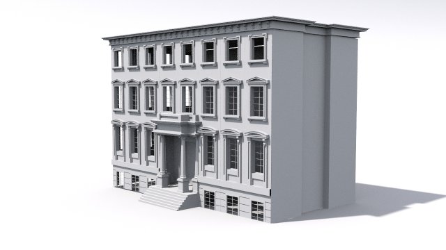 building 4 storey 3D Model in Buildings 3DExport