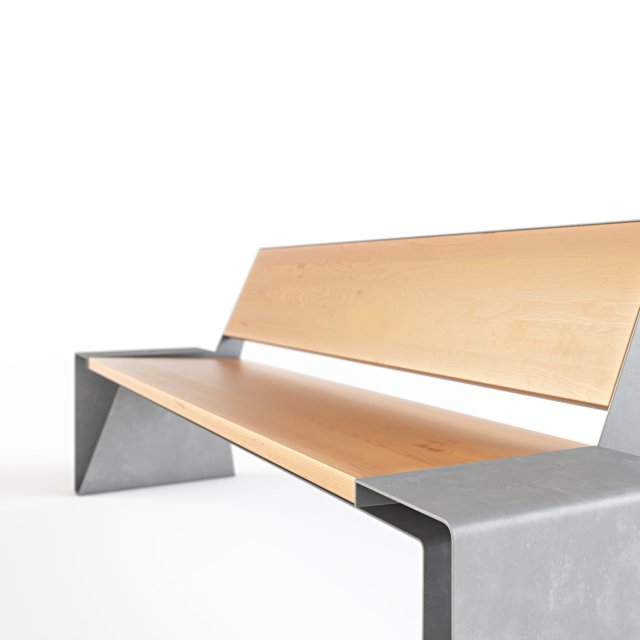 wax mmcite radium park bench set 01 3D Model in Bench 3DExport