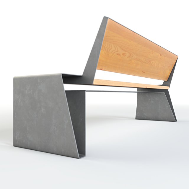 wax mmcite radium park bench set 01 3D Model in Bench 3DExport