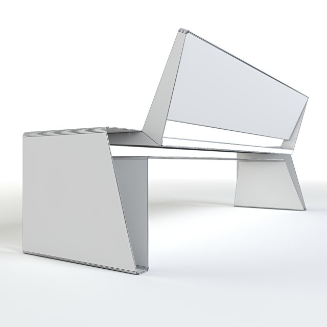 wax mmcite radium park bench set 01 3D Model in Bench 3DExport