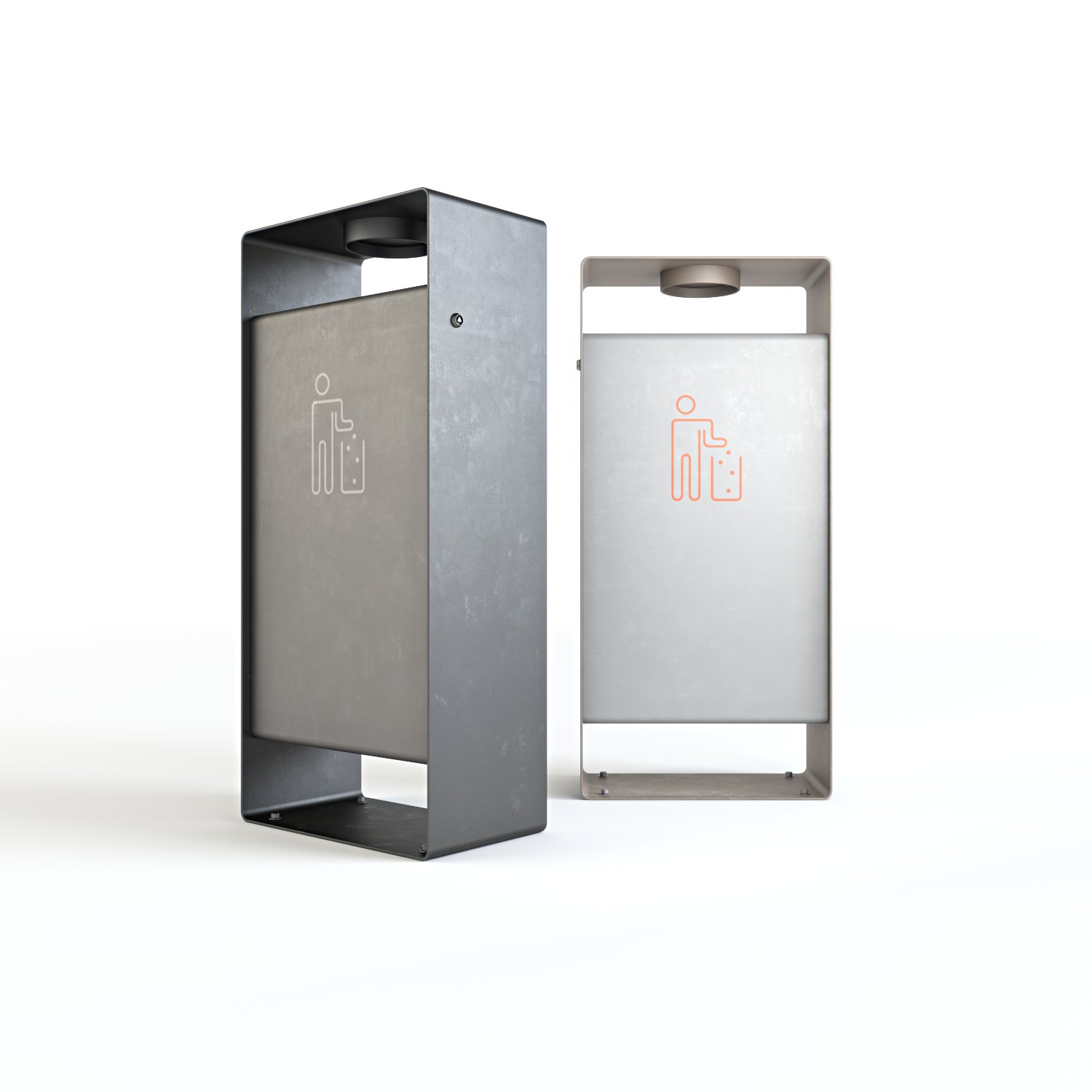 wax mmcite radium litter bin set 01 3D Models in Outdoor items 3DExport