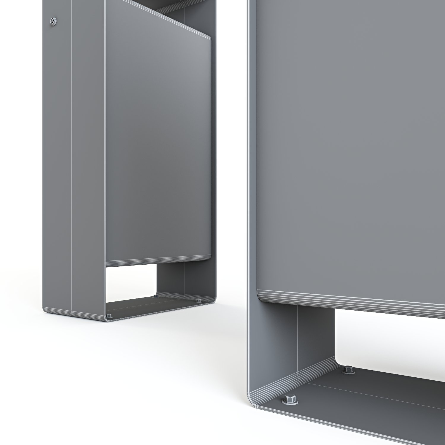 wax mmcite radium litter bin set 01 3D Models in Outdoor items 3DExport