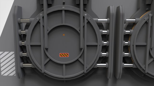 Sci fi hatch 2 3D Model in Door 3DExport