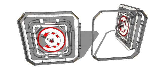 Sci fi hatch 3 3D Model in Door 3DExport