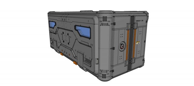 Sci fi cargo container 2 3D Model in Fantasy 3DExport