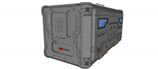 Sci fi cargo container 2 3D Model in Fantasy 3DExport