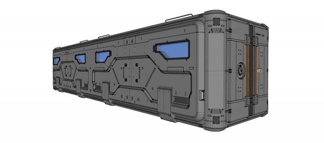 Sci fi cargo container 2 3D Model in Fantasy 3DExport