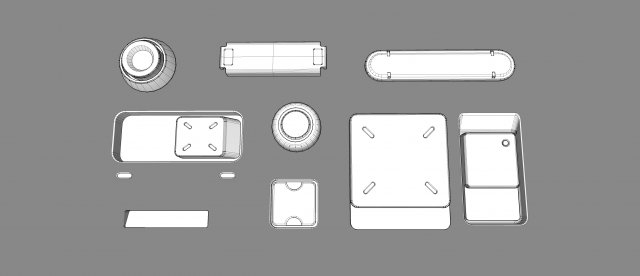 Sci fi trim sheets 1 3D Model in Fantasy 3DExport