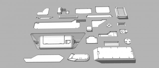 Sci fi trim sheets 2 3D Model in Fantasy 3DExport