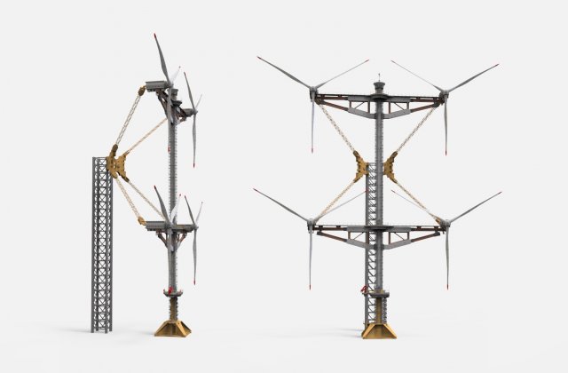 Sci-Fi Wind turbine 1 3D Model in Fantasy 3DExport