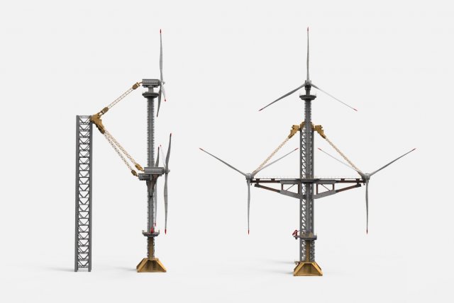 Sci-Fi Wind turbine 1 3D Model in Fantasy 3DExport