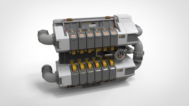 Sci-fi Architecture kitbash 48 3D Model in Fantasy 3DExport