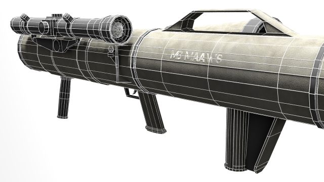 m3 carl gustav recoiless anti armour rifle maaws 3D Model in Rocket ...