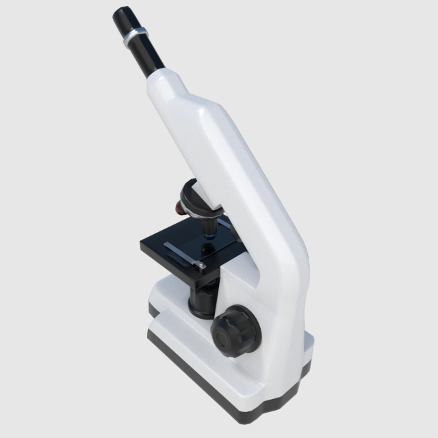 microscope - low and high poly 3D Model in Medical Equipment 3DExport