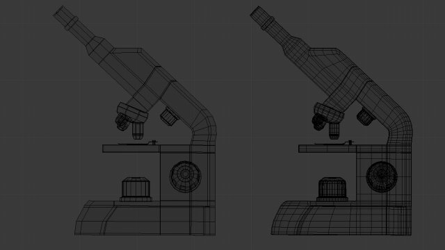 microscope - low and high poly 3D Model in Medical Equipment 3DExport
