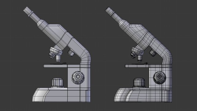microscope - low and high poly 3D Model in Medical Equipment 3DExport