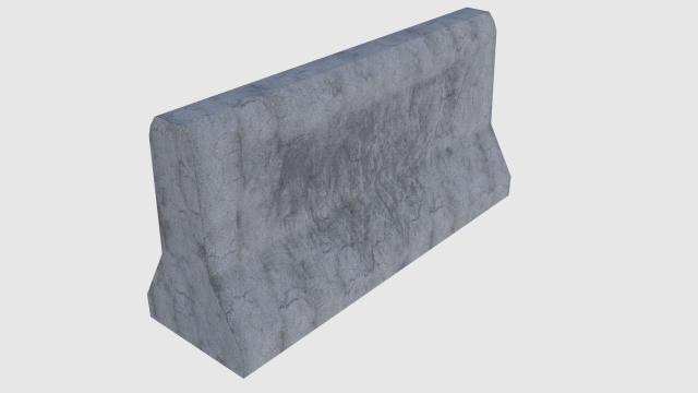 concrete road blocks - game ready 3D Model in Miscellaneous 3DExport