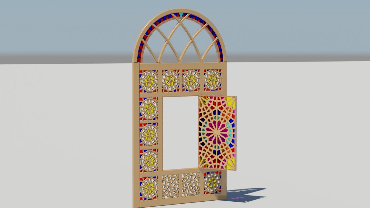 Persian window 3D Model in Buildings 3DExport