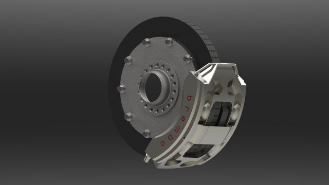 formula 1 braking system brembo 3D Model in Racing 3DExport