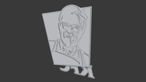 kfc logo free Free 3D Model in Other 3DExport