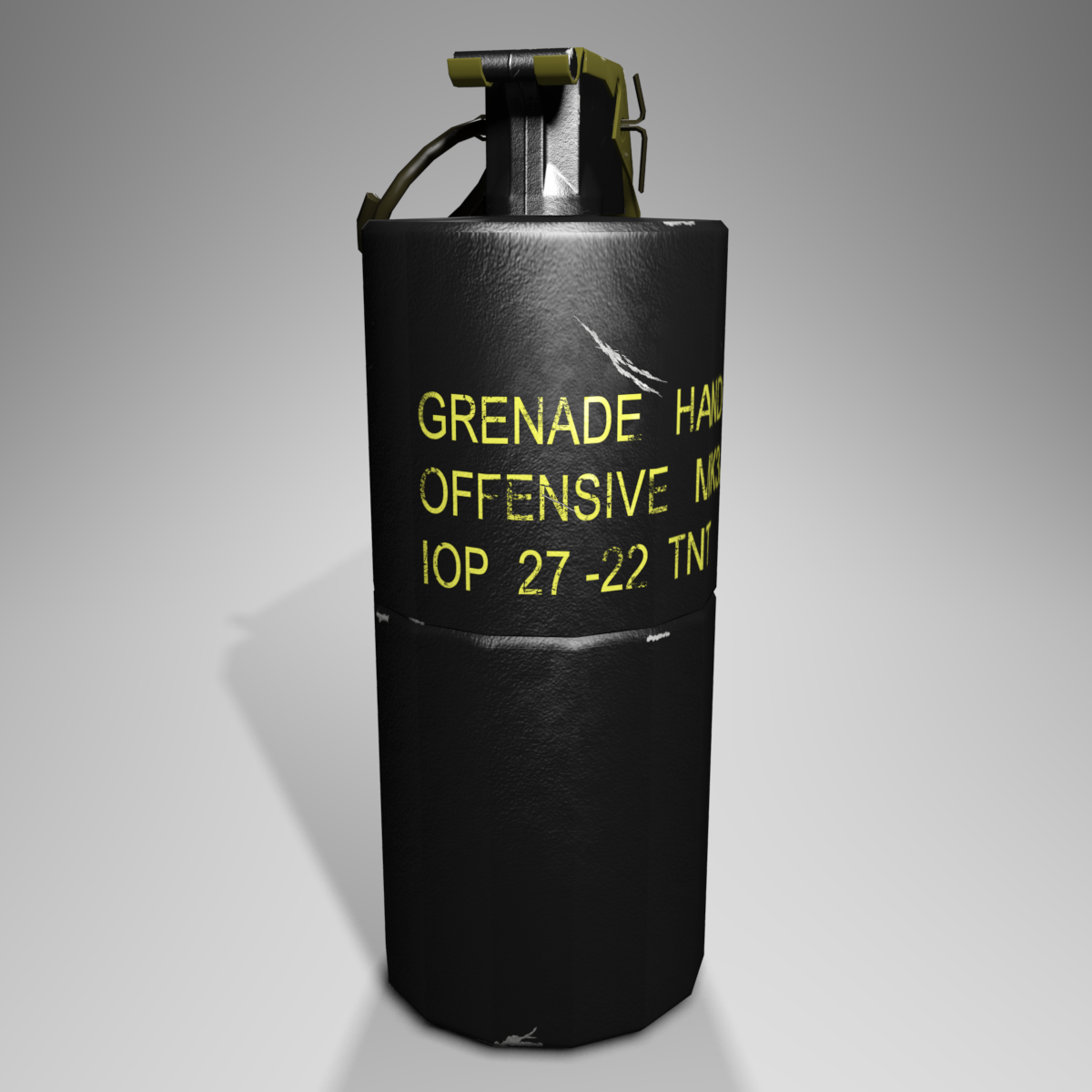 MK3A2 Concussion offensive grenade 3D Model in Projectiles 3DExport