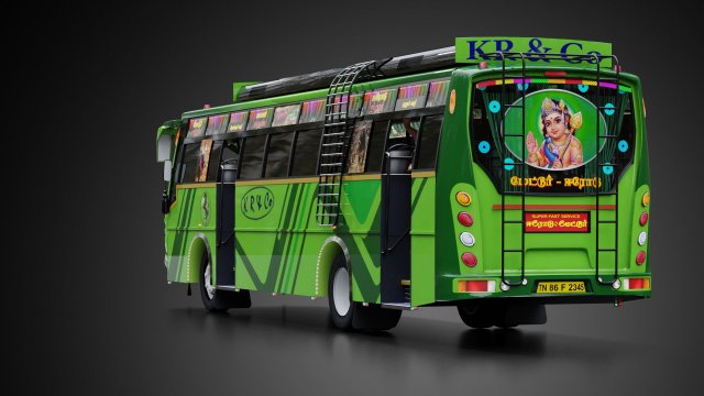 KrCo Private bus - TamilNadu INDIA 3D Model in Bus 3DExport