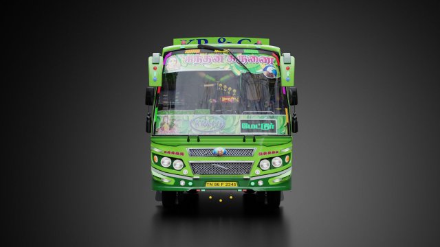 KrCo Private bus - TamilNadu INDIA 3D Model in Bus 3DExport