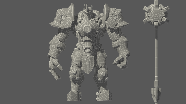 reinhardt overwatch 3D Model in Fantasy 3DExport