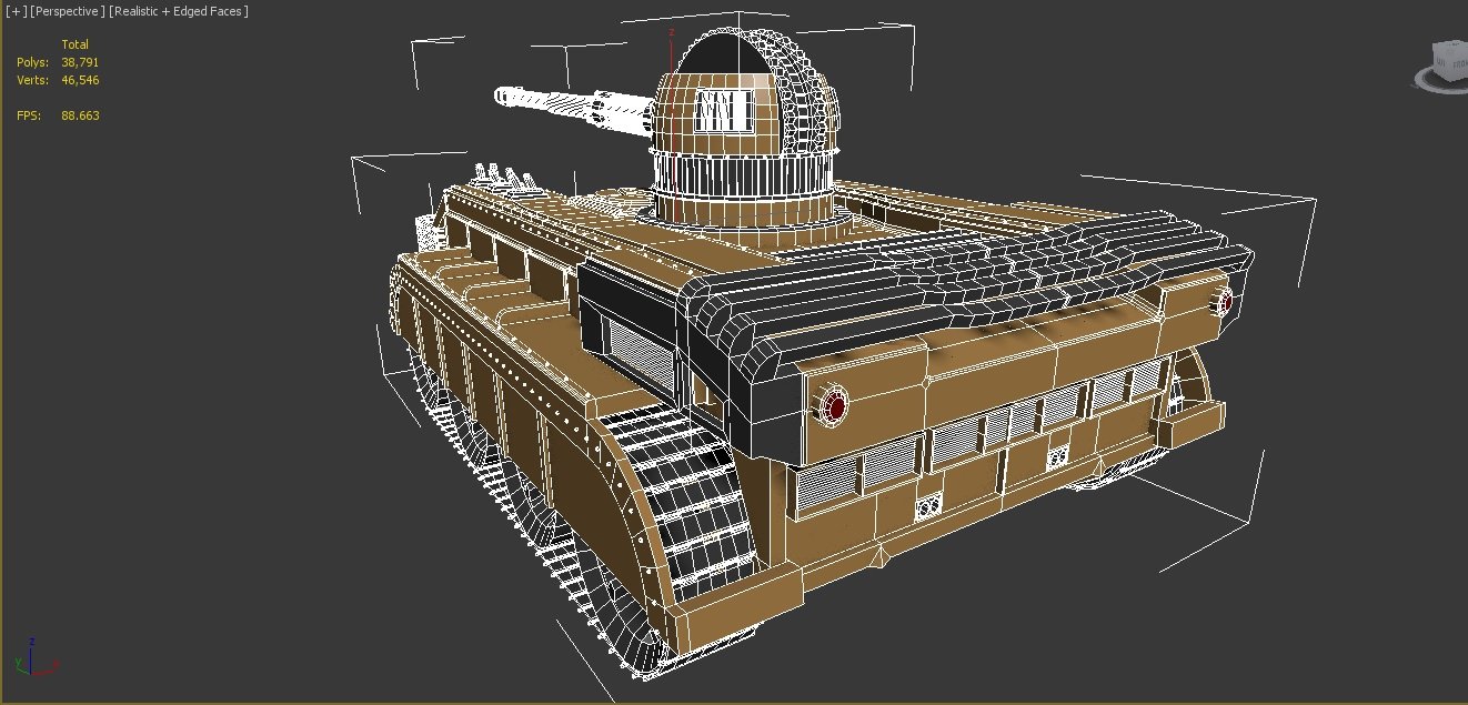Modern Tank 3D Model in Armor 3DExport