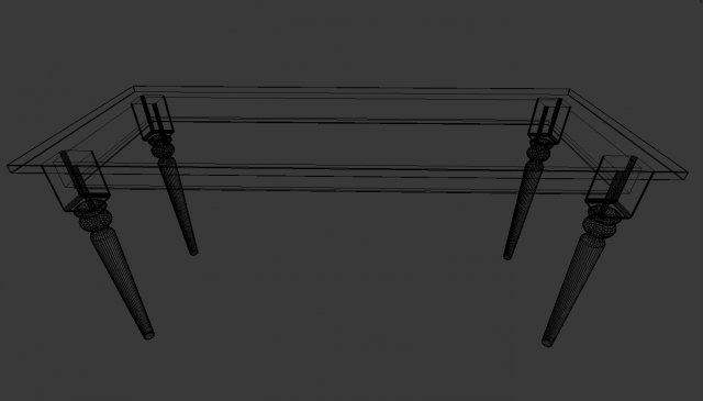 classic table 3D Model in Table 3DExport