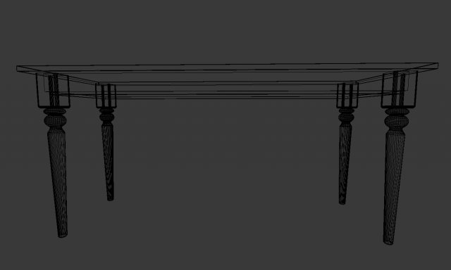 classic table 3D Model in Table 3DExport