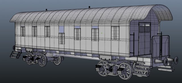passenger wagon 3D Model in Train 3DExport
