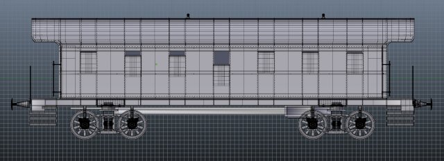 passenger wagon 3D Model in Train 3DExport