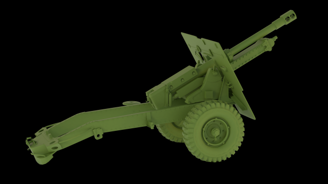 artillery 3D Model in Artillery 3DExport