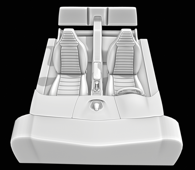 Car interior 3D Model in Cart 3DExport