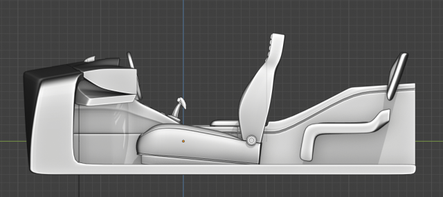 Car interior 3D Model in Cart 3DExport