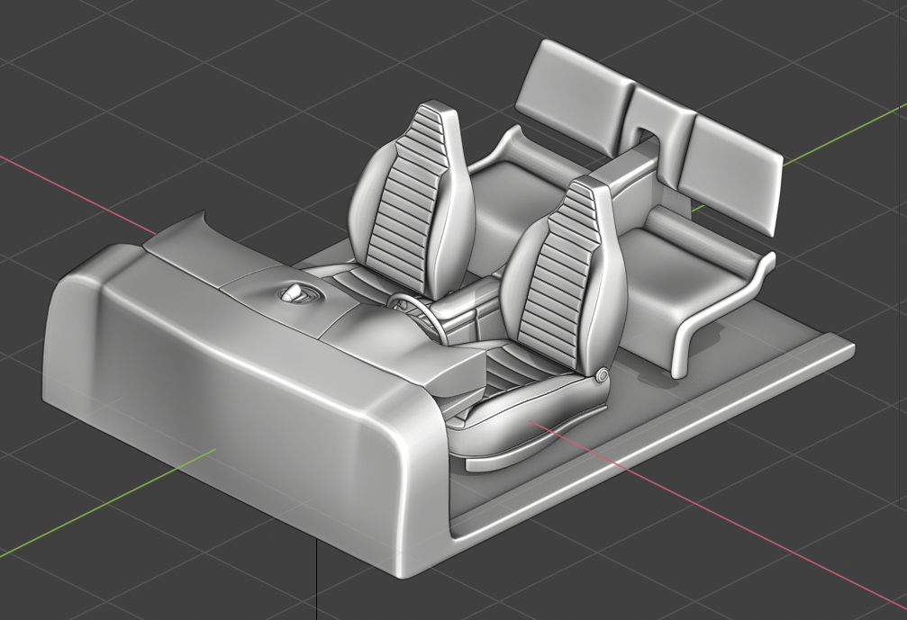 CAR INTERIOR 3D Model in Cart 3DExport