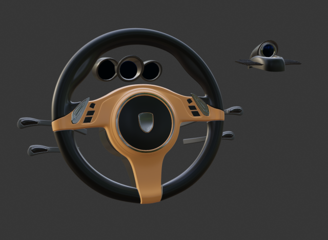 Car interior 3D Model in Cart 3DExport