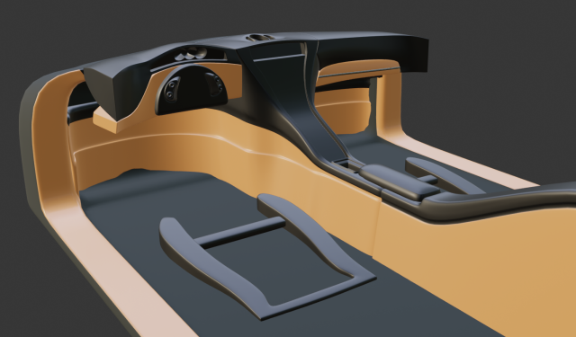Car interior 3D Model in Cart 3DExport