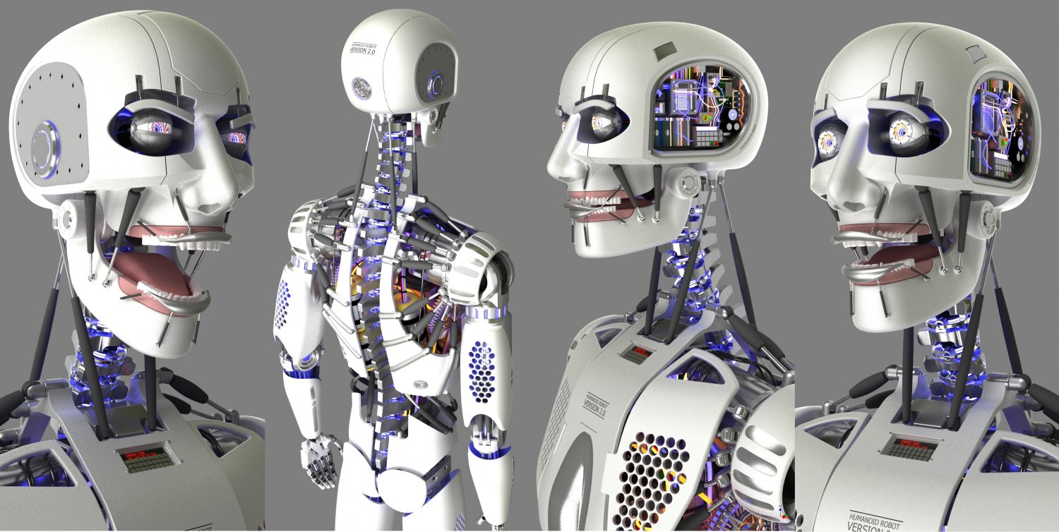 Humanoid Robot 3D Model in Robot 3DExport