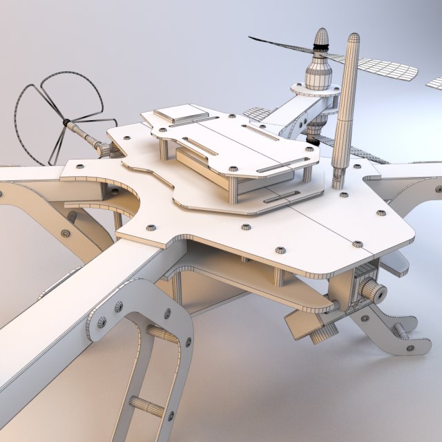 octocopter - 3dr octo-quad 3D Model in Drone / Copter 3DExport