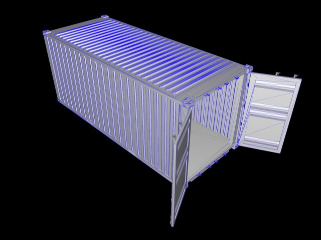 container 3D Model in Shipping Containers 3DExport