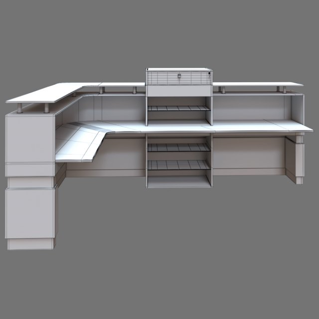 reception desk 3D Model in Desk 3DExport
