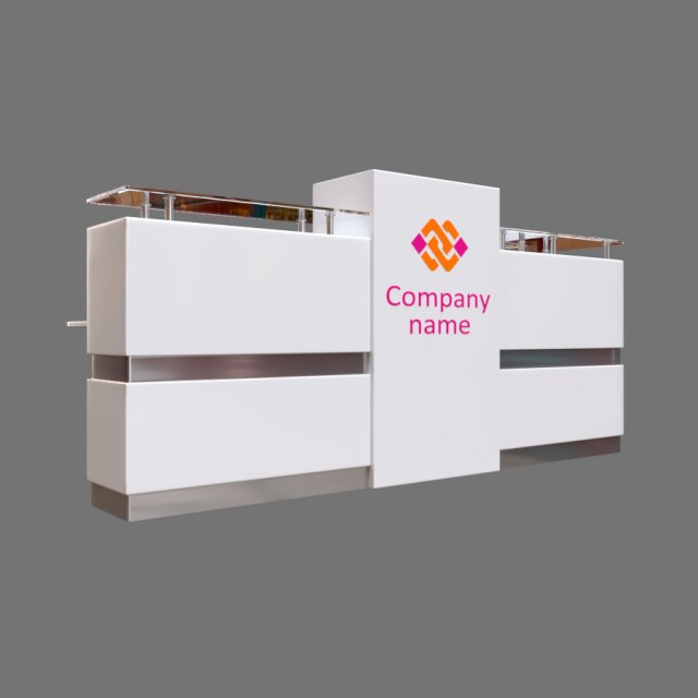 reception desk 3D Model in Desk 3DExport
