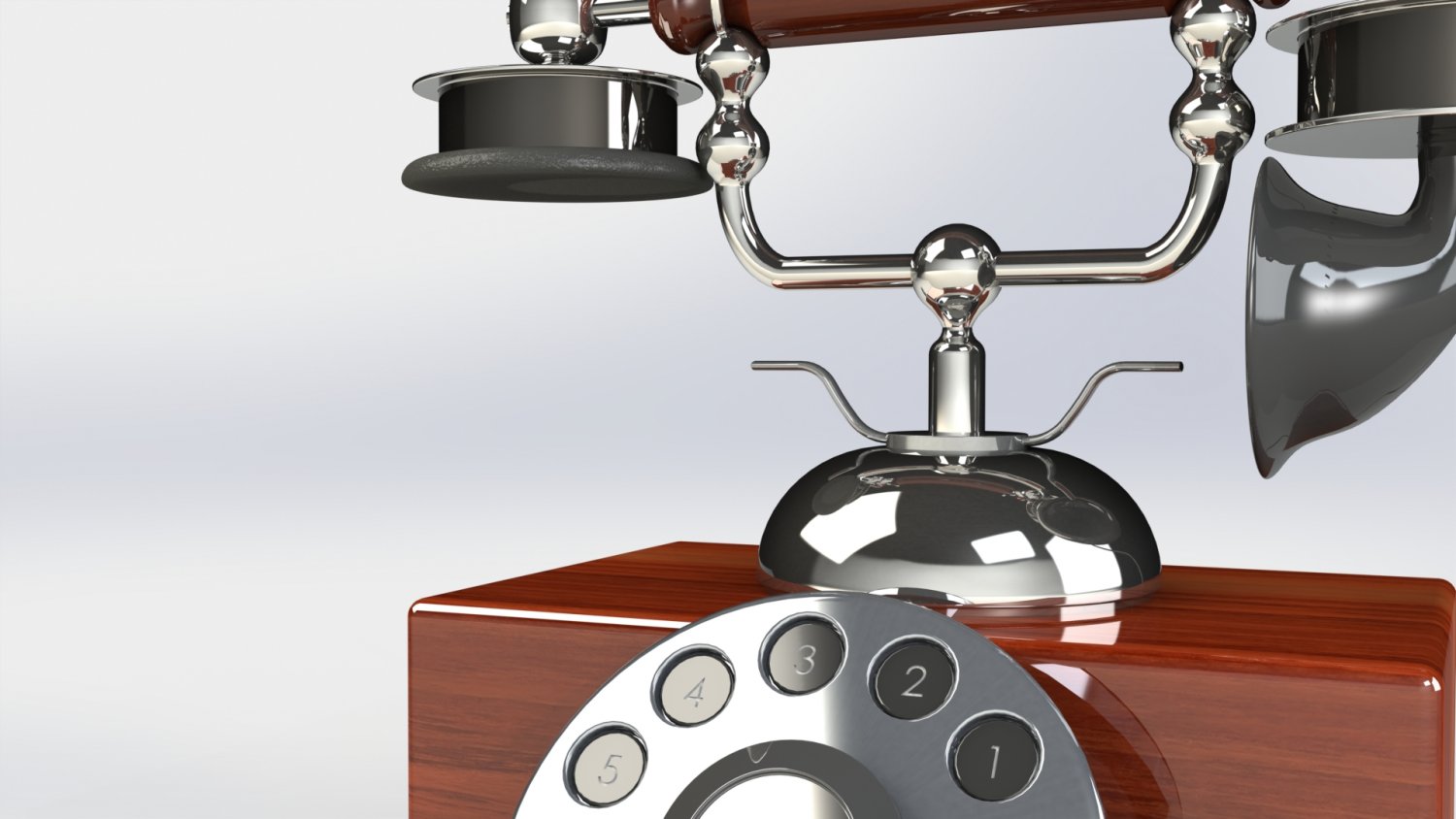 Retro style phone 3D Model in Phone and Cell Phone 3DExport