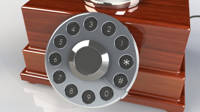 retro style phone 3D Model in Phone and Cell Phone 3DExport