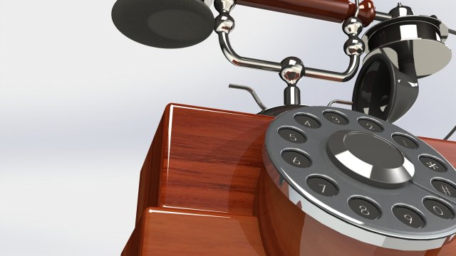 retro style phone 3D Model in Phone and Cell Phone 3DExport