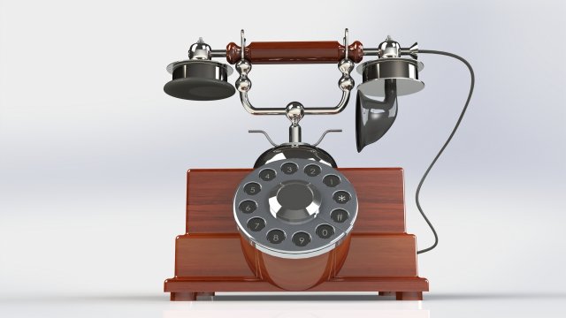 retro style phone 3D Model in Phone and Cell Phone 3DExport