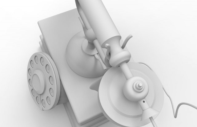 retro style phone 3D Model in Phone and Cell Phone 3DExport